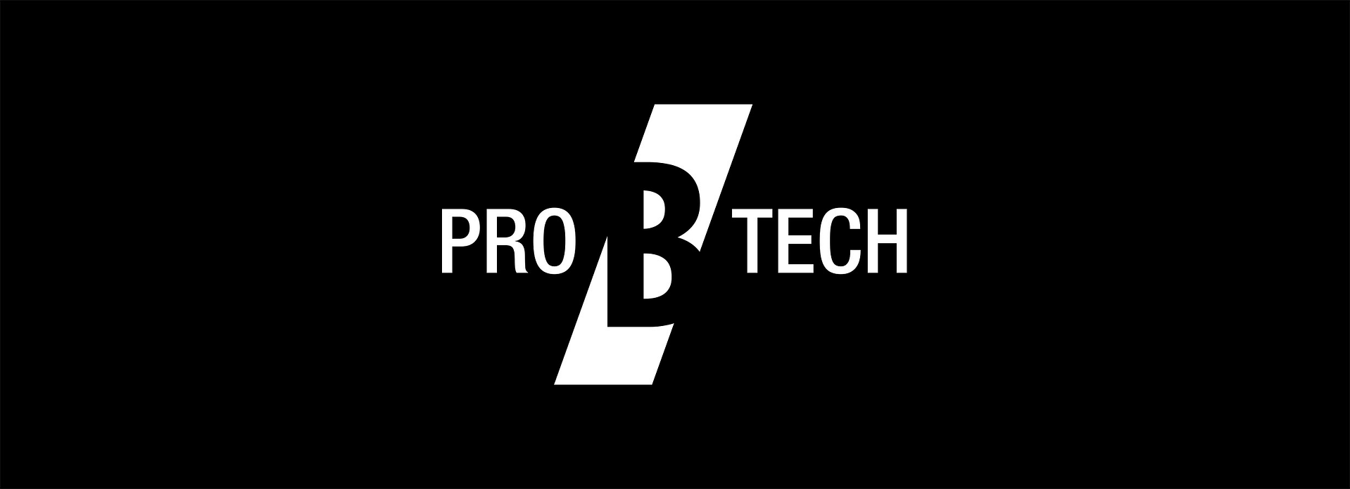 PRO B TECH - Black T-shirt, With Large Vertical Logo | Artist Fanshop