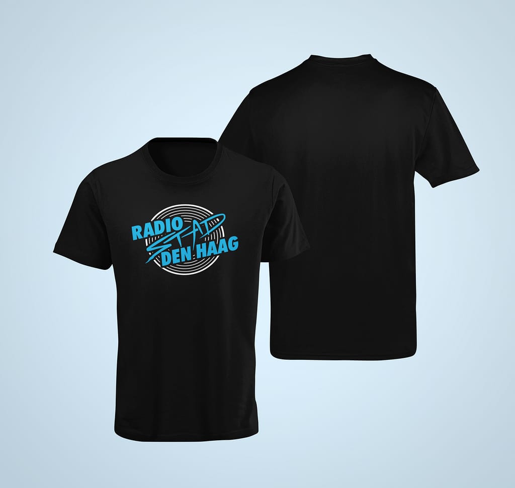 RSDH - Black T-shirt, Vinyl With Logo In Cyan | Artist Fanshop