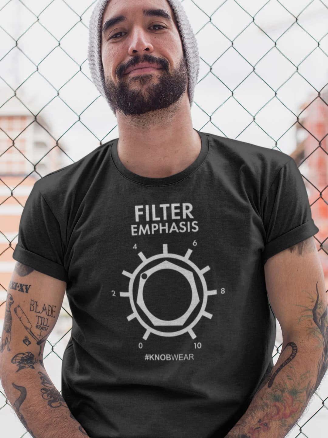 #KNOBWEAR - T-shirt FILTER EMPHASIS, White Print | Artist Fanshop